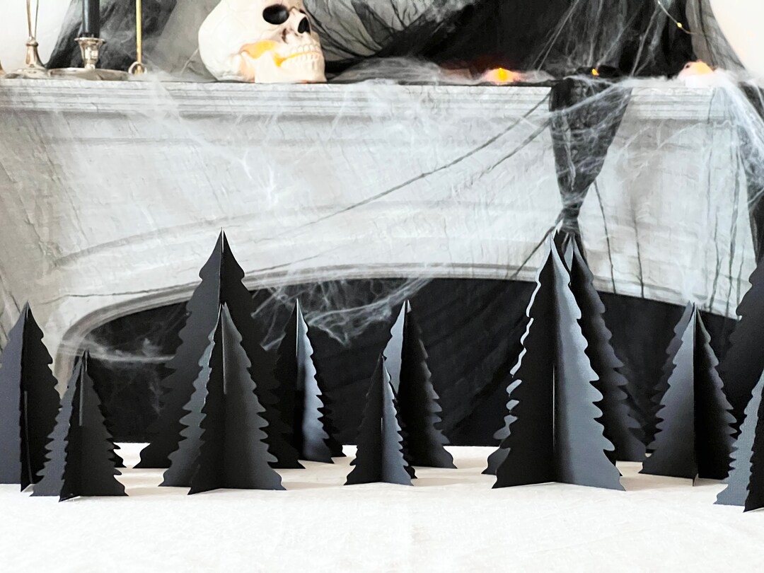 Halloween Forest Decoration, Dark Forest Decoration, Halloween Dining ...