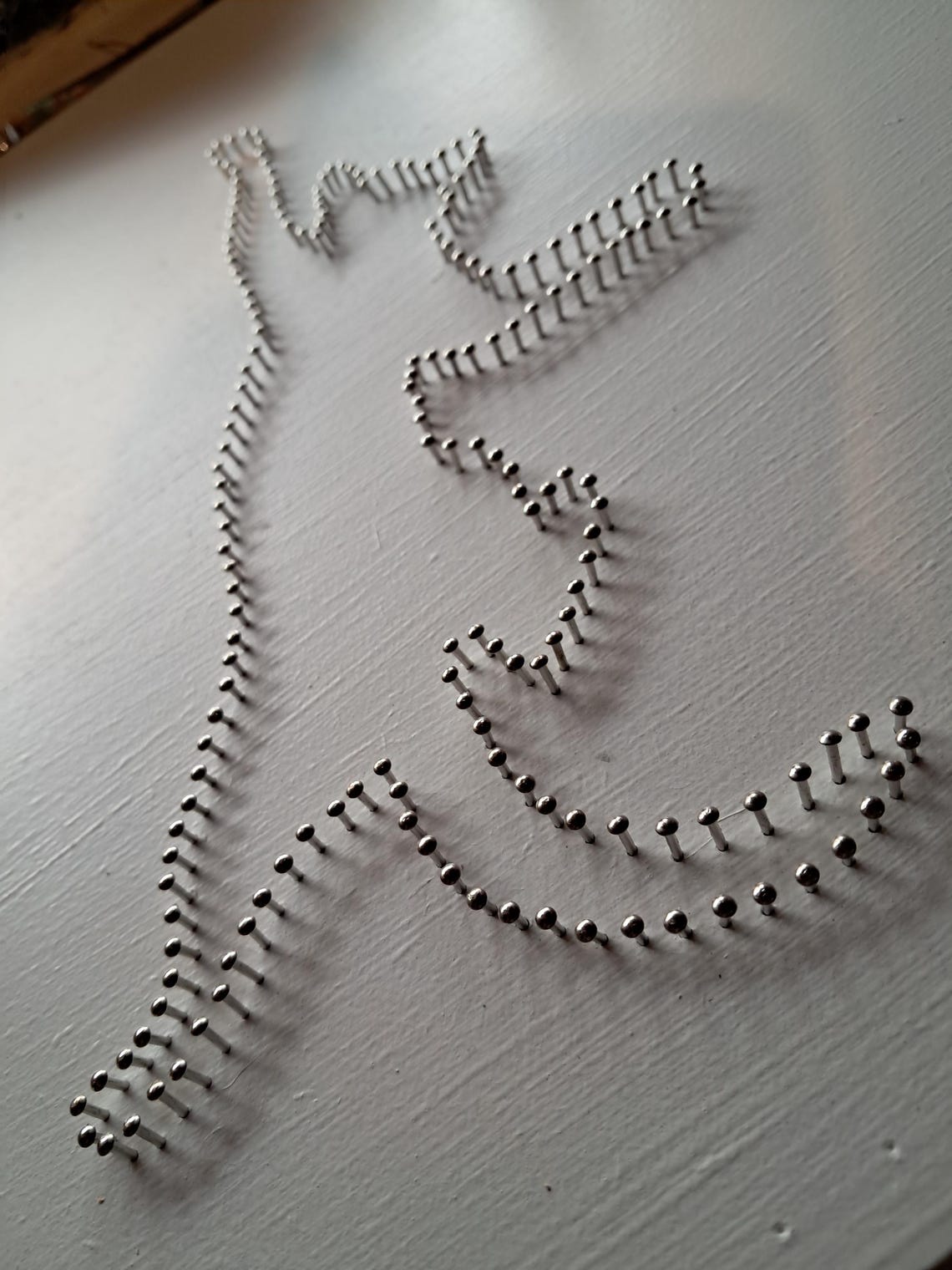 Black Cat String Art – Handmade Minimalist Line Art Wall Decor, Modern ...