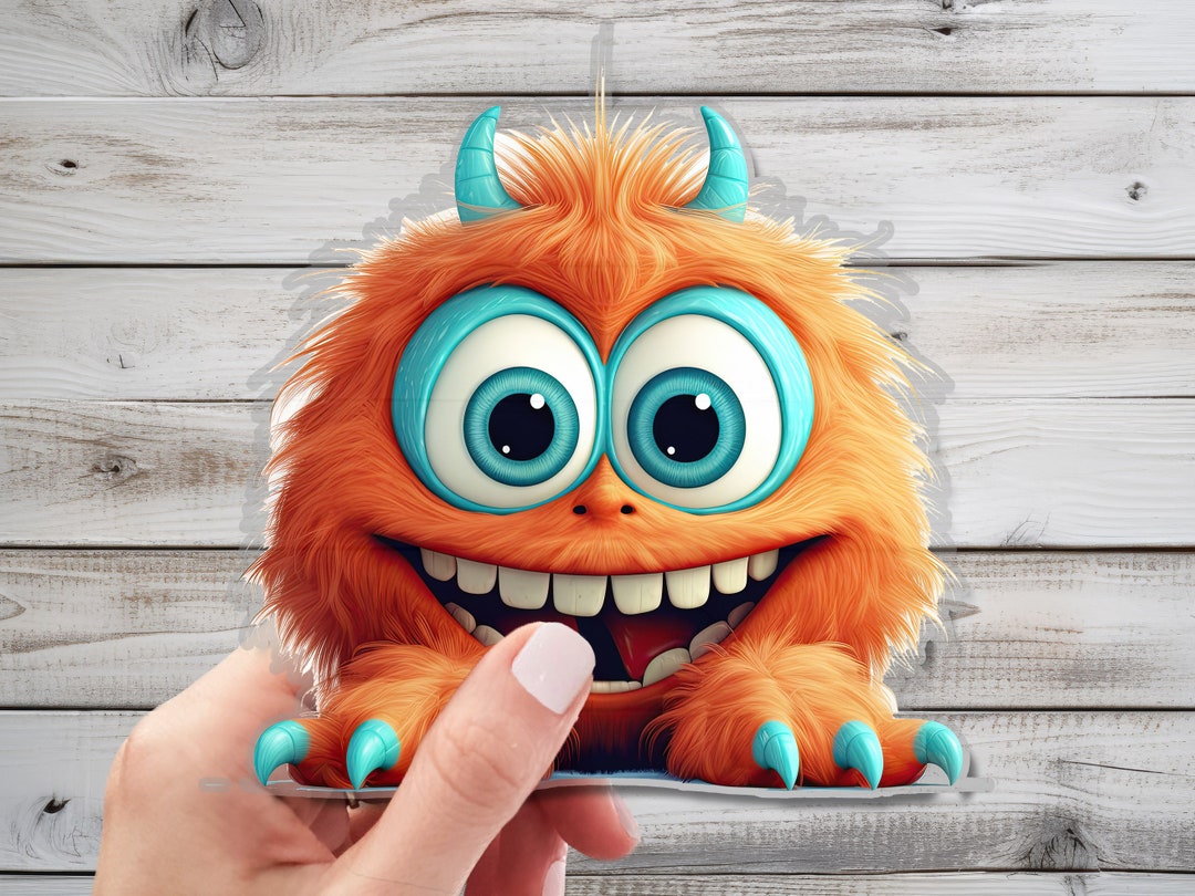 Cute Peeking Monsters Wall Decal - Enchanting Wall Decor for Monster ...
