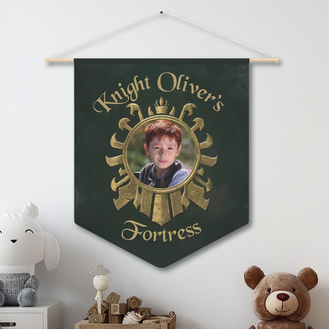 Personalized 'knight name's Fortress' Wall Pennant Medieval Kid Fantasy ...