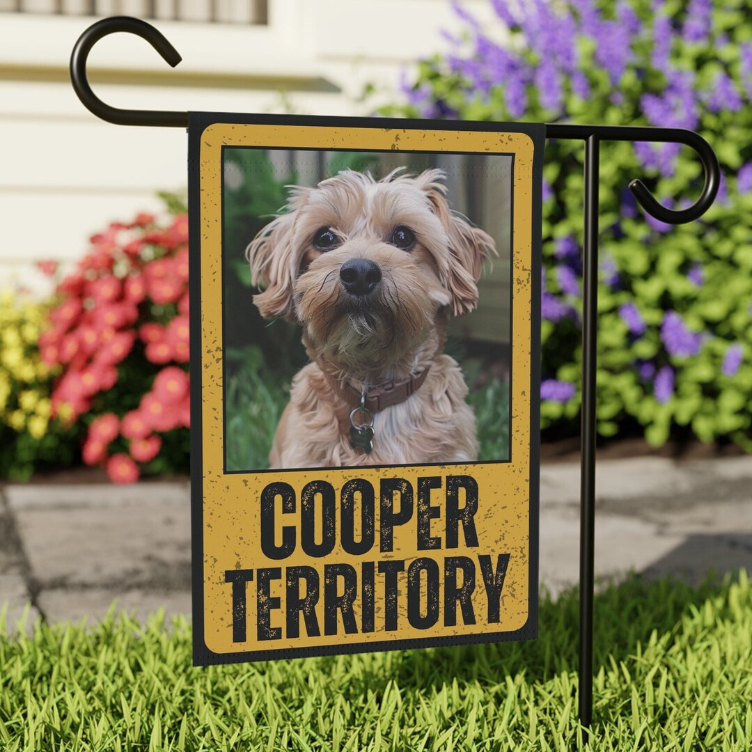 Personalized Dog on Duty Yard Flag - "[dog Name] Territory" - Custom ...