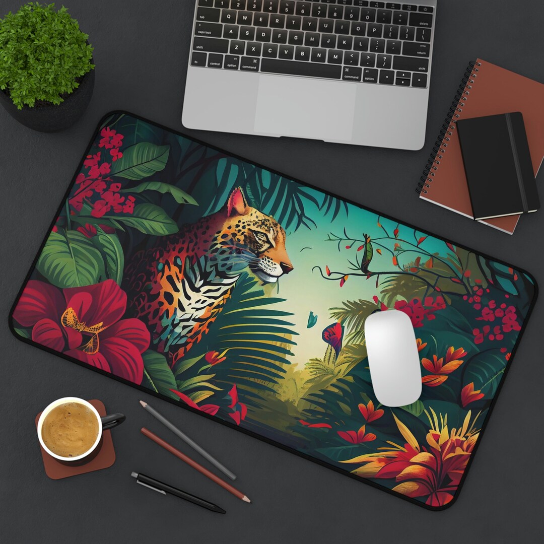 Lush Tropical XXL Desk Mat Escape to Paradise With Tropical - Etsy