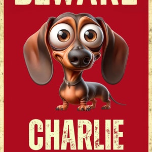 Personalized Dog Alert Flag - "beware! [dog Name] is Watching ...