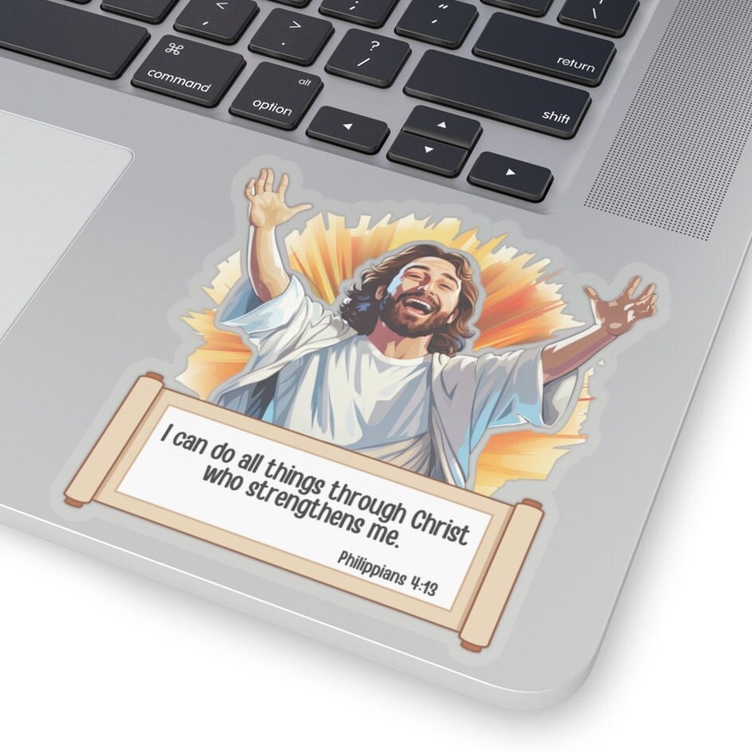 Jesus Bible Quote Sticker Vinyl Decal for Laptops, Water Bottles ...