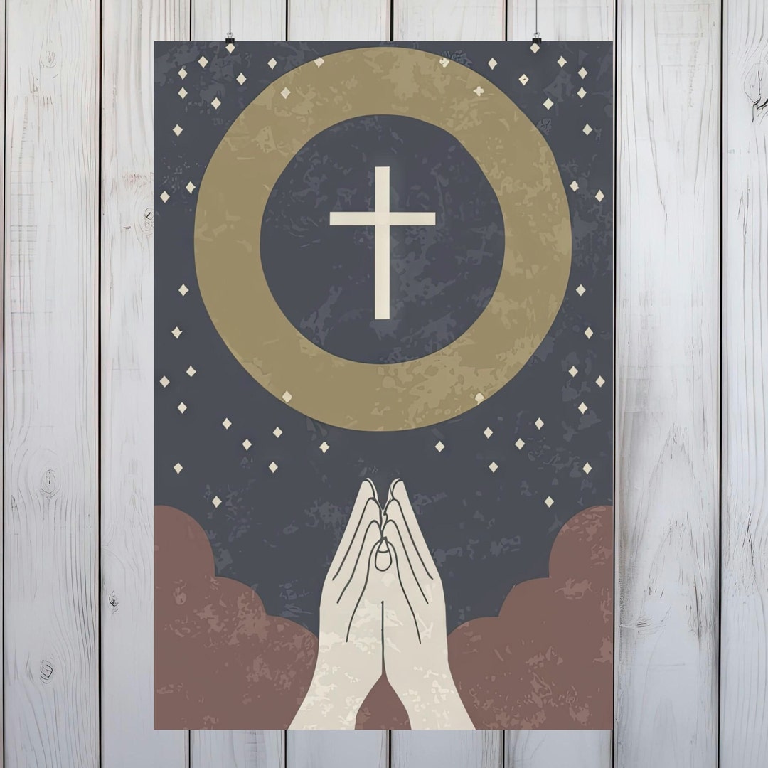 Prayerful Reflections: Christian Art Print Poster, Spiritual Religious ...