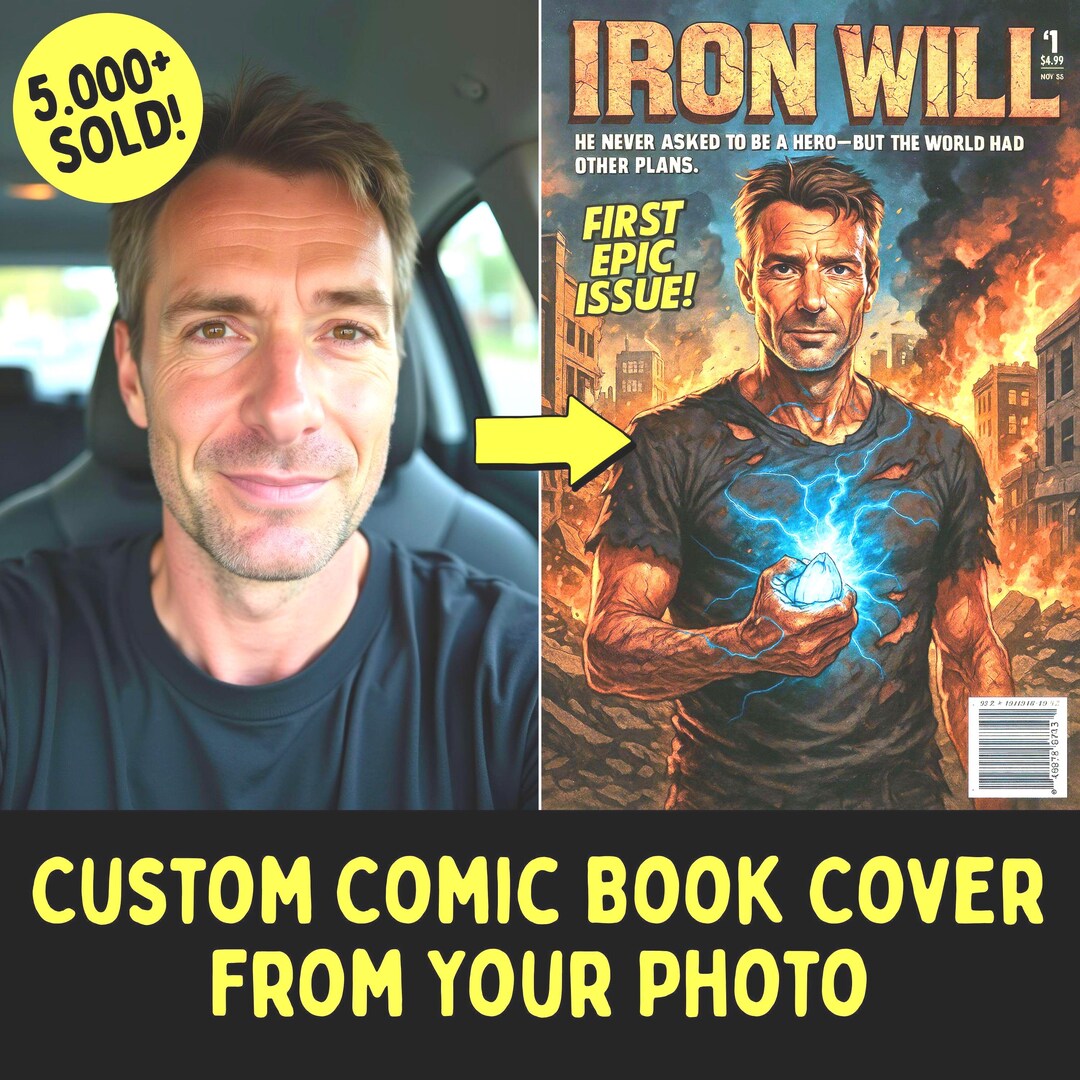 Custom Comic Book Cover Portrait From Photo – Retro Vintage Style ...