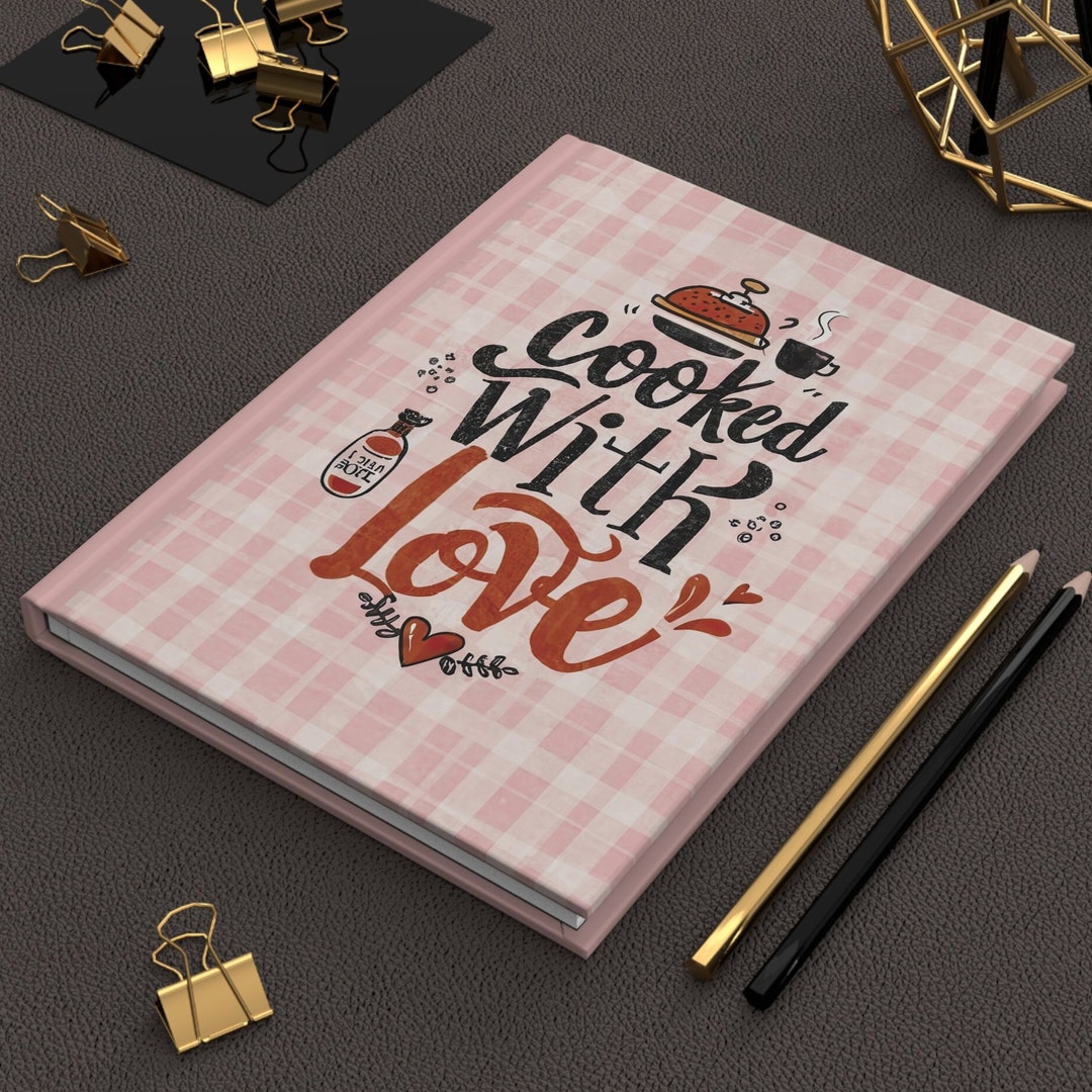 Cooking Recipe Hardcover Journal Logbook, Family Recipes Journal Gift ...