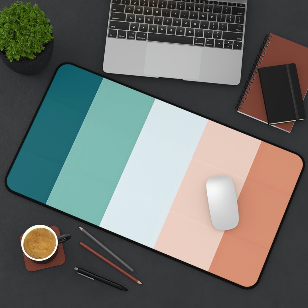XXL Desk Mat With Harmonic Color Stripes - A Fashionable and Easy to ...