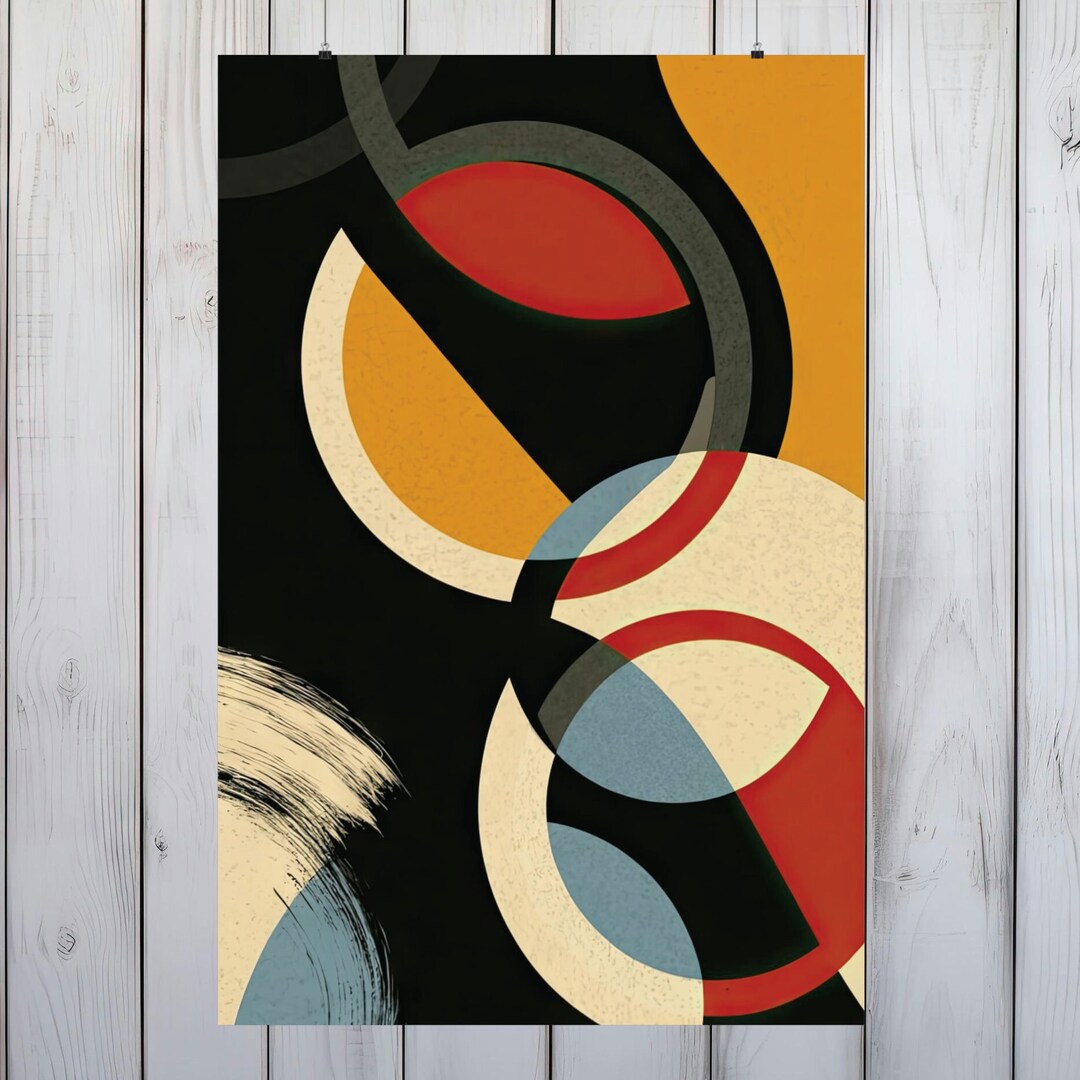 Wall Art That Pops: Colorful Modern Abstract Lithography, Premium Fine ...