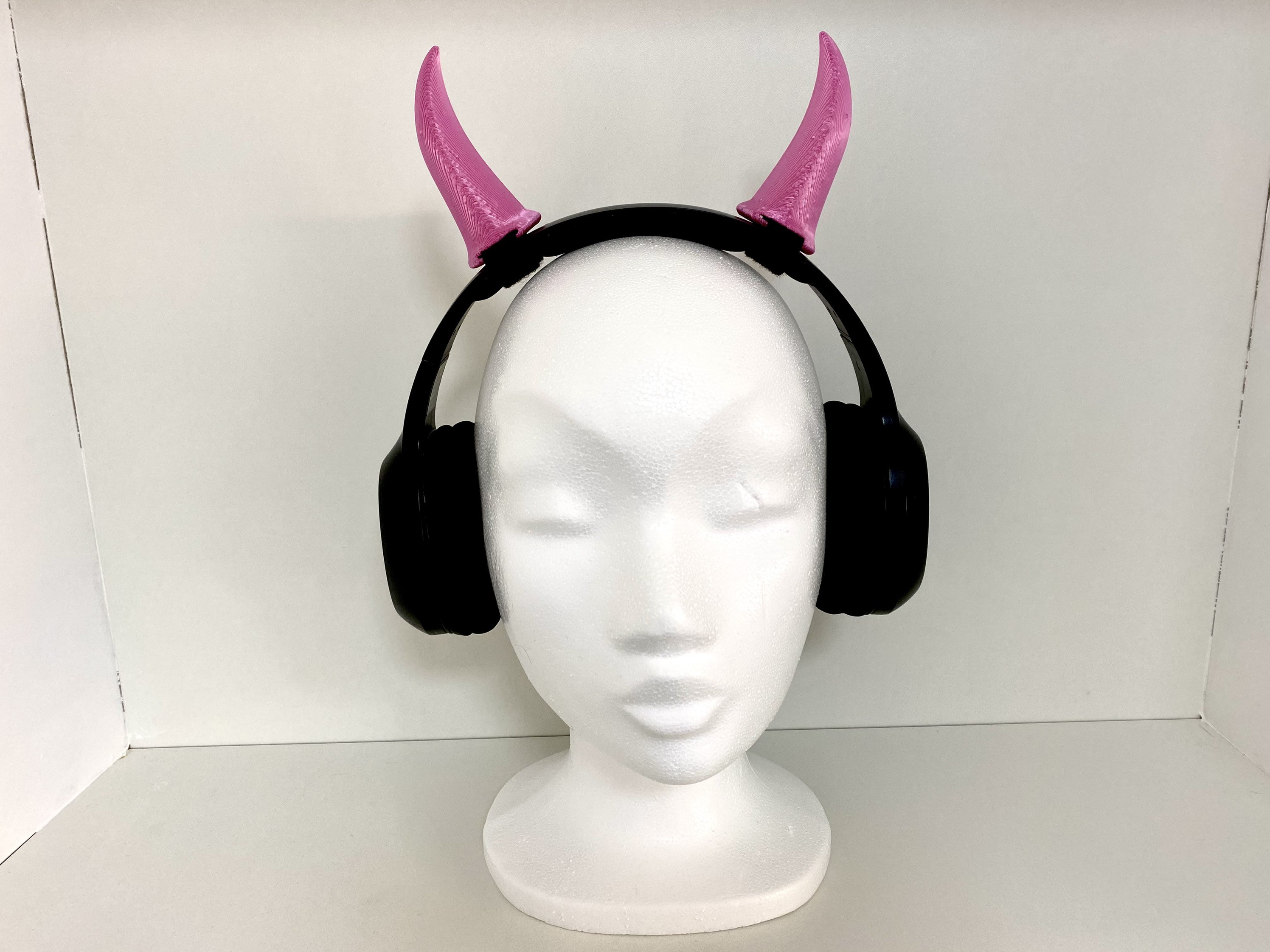 Pink Devil Horns for Headphones Headset & Cosplay Props. | Etsy