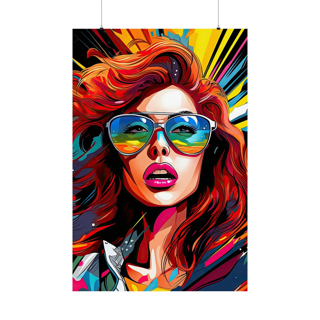 Bold Pop Art Female Comic Portraits - Epic Retro Comic Posters - Etsy