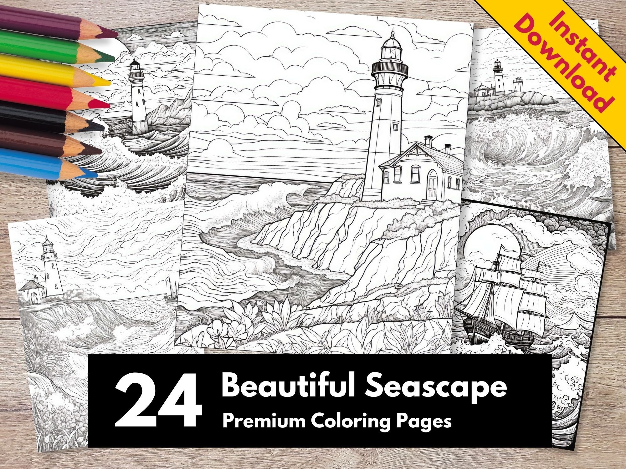 Seascape Coloring Pages