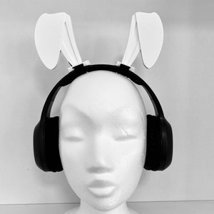 Rabbit Ears Headset Attachments & Cosplay Props. Twitch Streamer Gaming ...