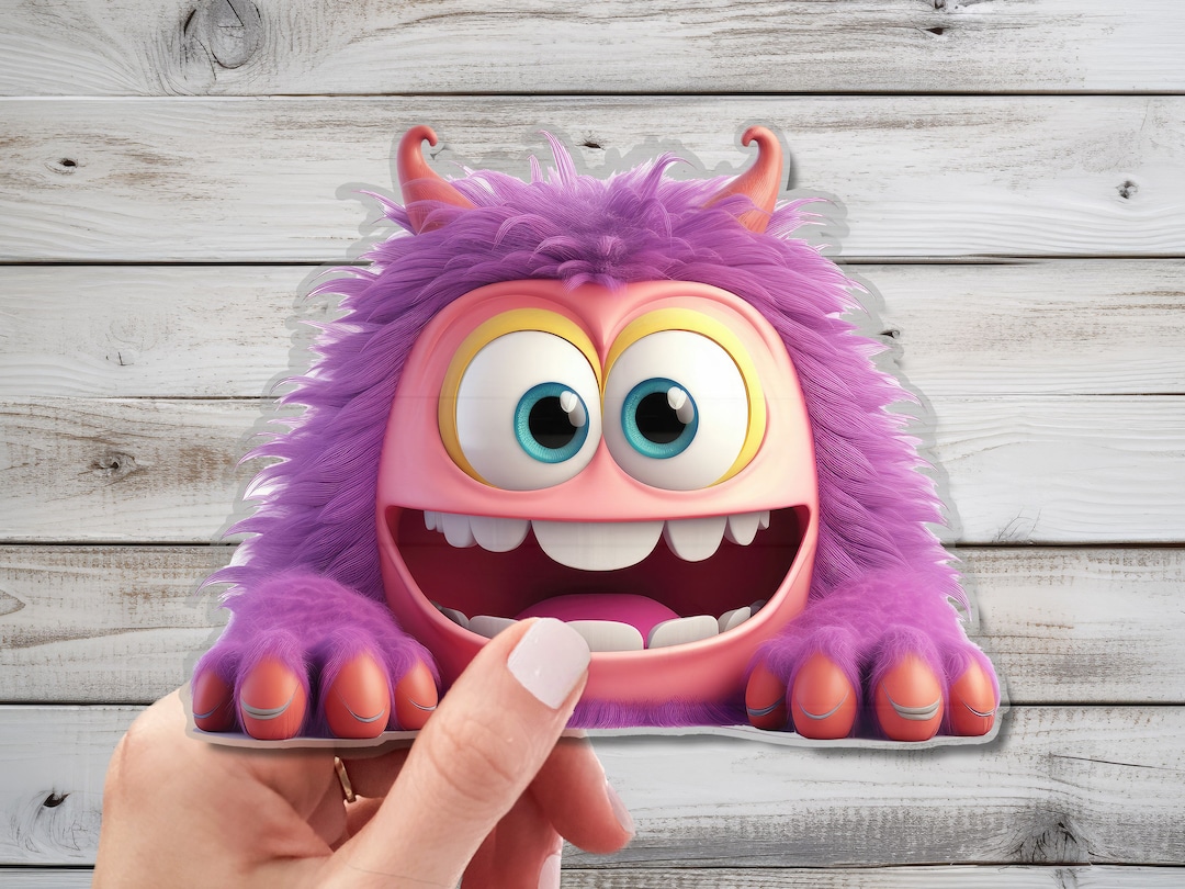 Cute Peeking Monsters Wall Decal - Enchanting Wall Decor for Monster ...