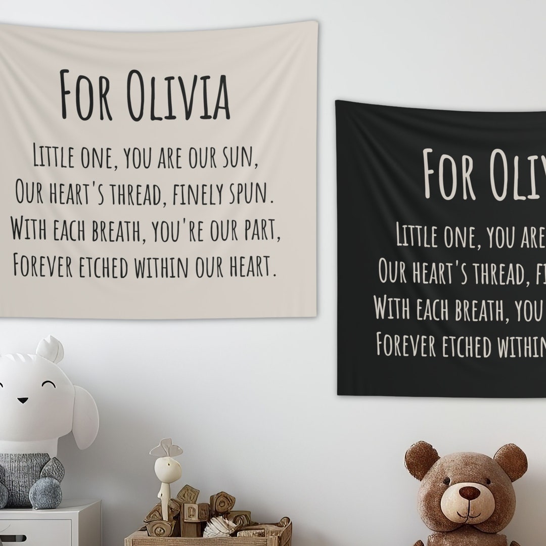 Custom Name Poem Wall Tapestry - Personalized Name Poem Banner - Kids ...