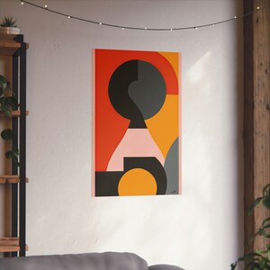Stylish Modern Lithography Wall Poster, Abstract Colorful Design ...