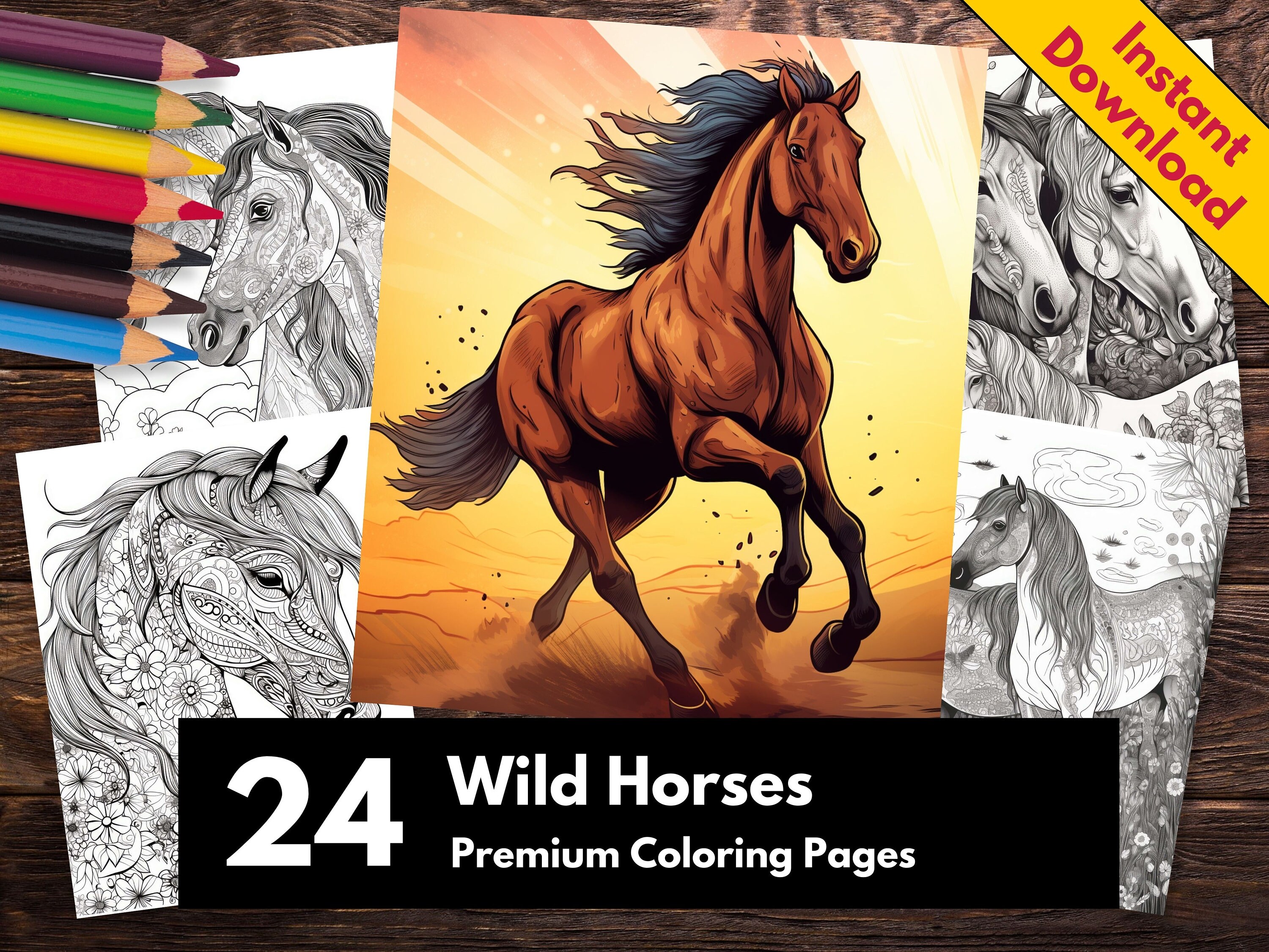 Coloring Pages Of Wild Horses