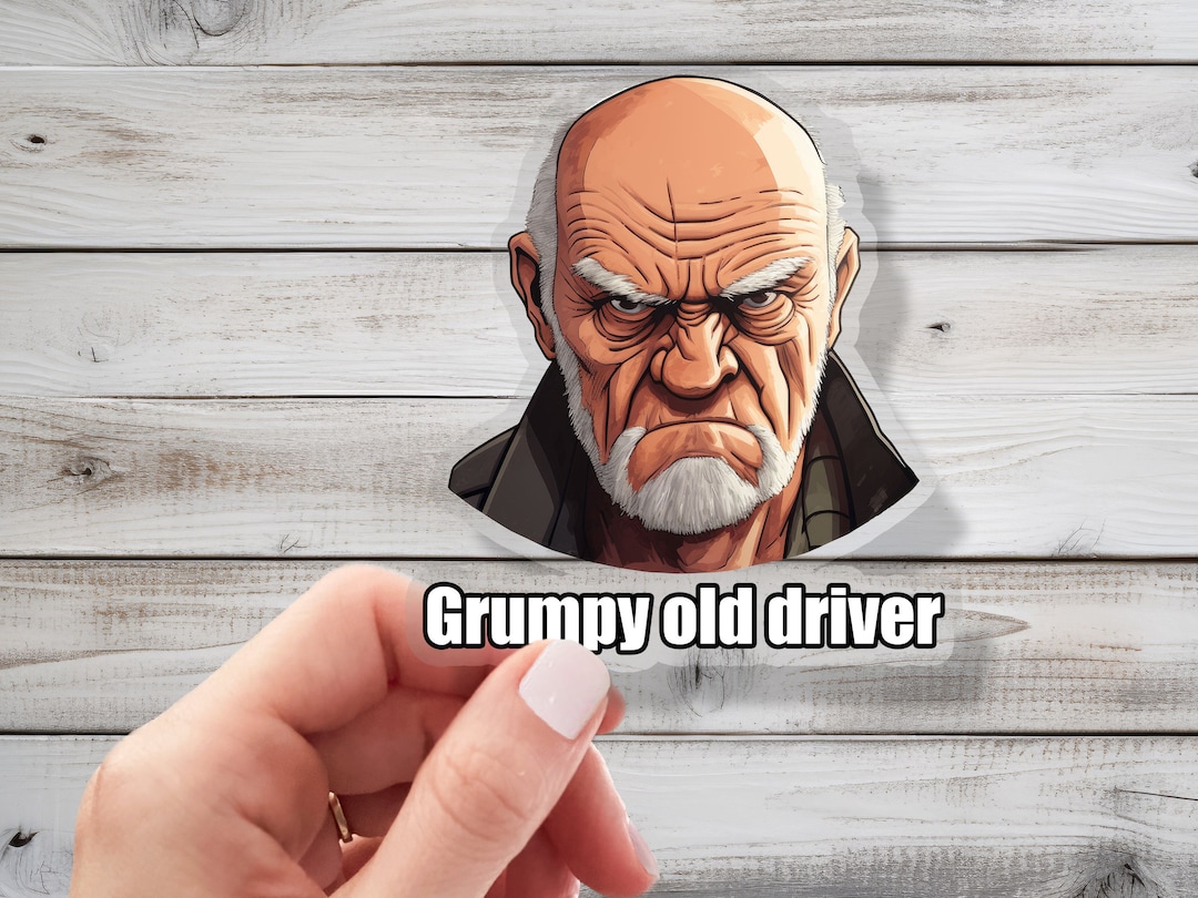 Grumpy Old Driver - Humorous Grandpa Car Sticker Decal - Etsy