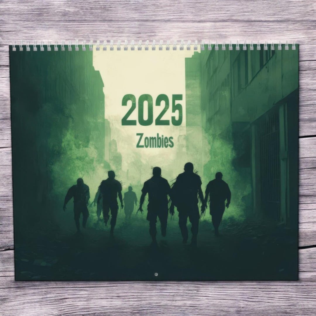 Zombie Wall Calendar 2025 - Undead Horror Calendar - Perfect Gift for ...