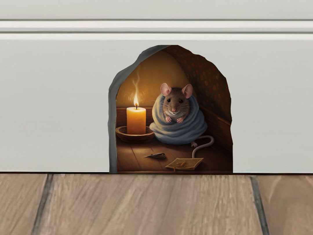 Room Decor Sticker, Nursery Mouse Wall Decal Decor, Mouse Vinyl Sticker ...