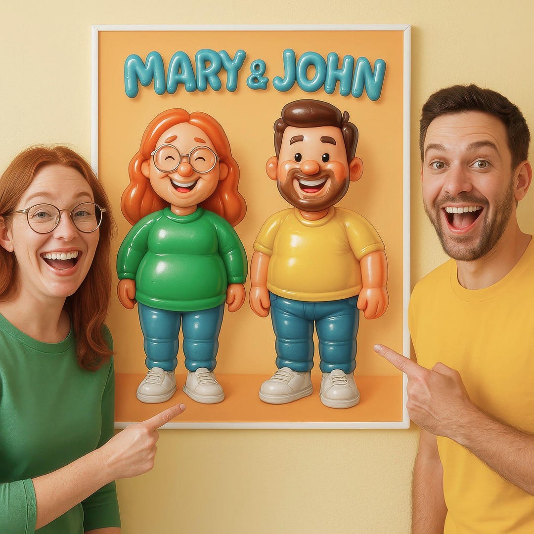 Custom Inflated Couple Figures Portrait From Your Photo – Adorable ...