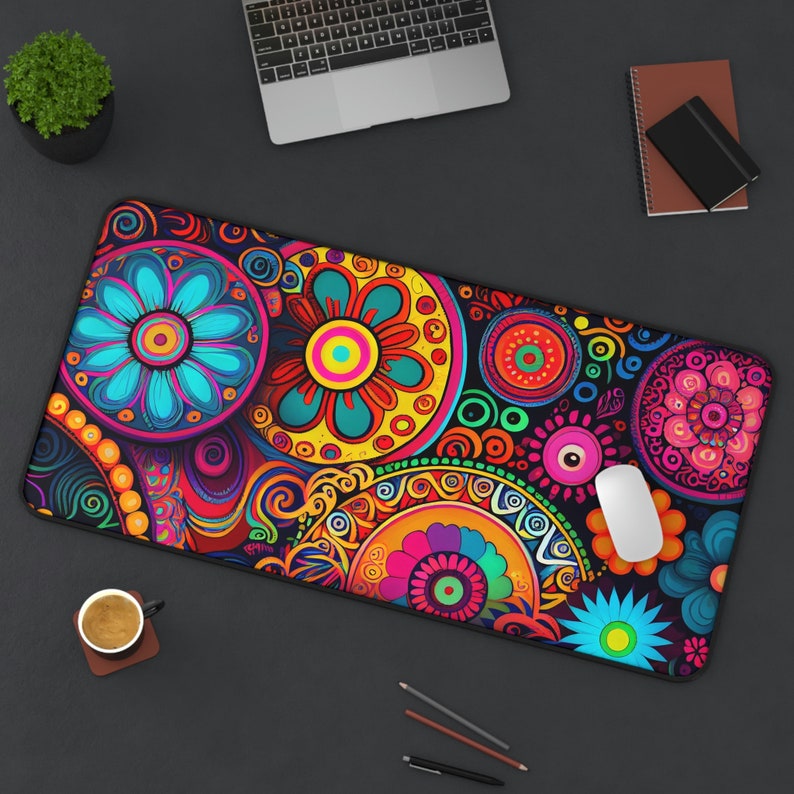Groovy 70s Hippie XXL Mouse Pad Beautiful and Durable - Etsy