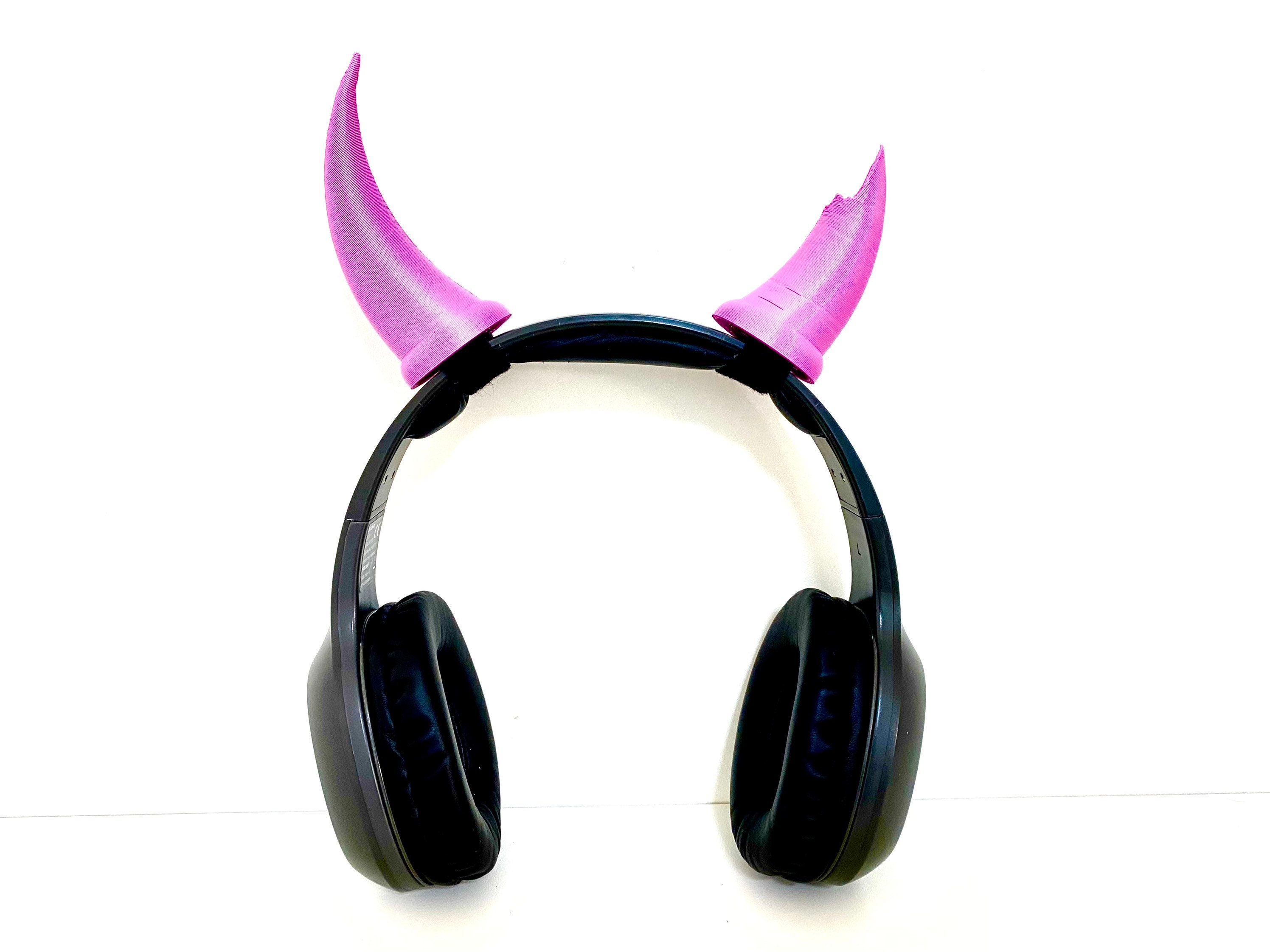 Broken Devil Horns for Headphones Headset & Cosplay Props. | Etsy