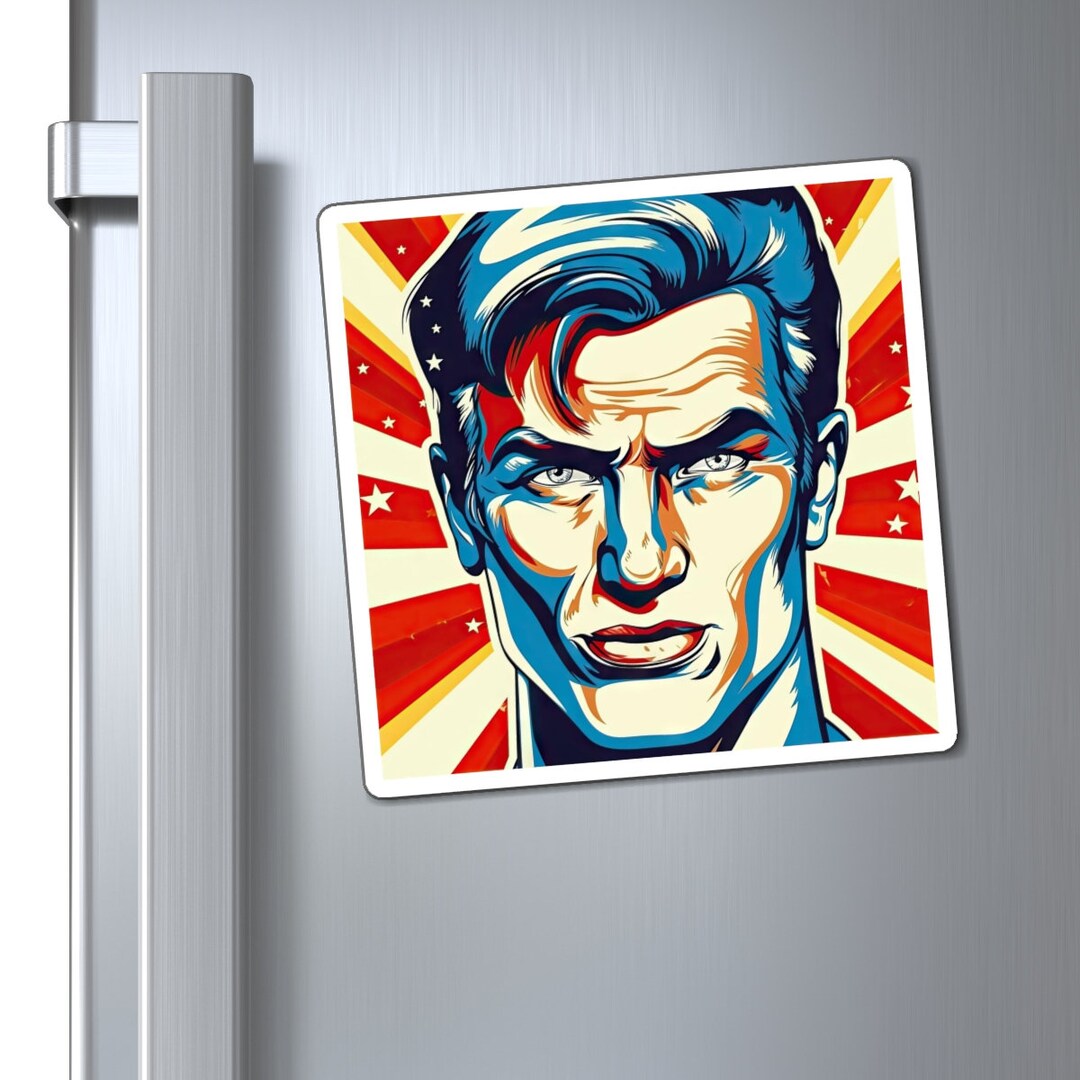 Epic Retro Comic Hero Fridge Magnet - Cool Vintage Vibes for Your ...