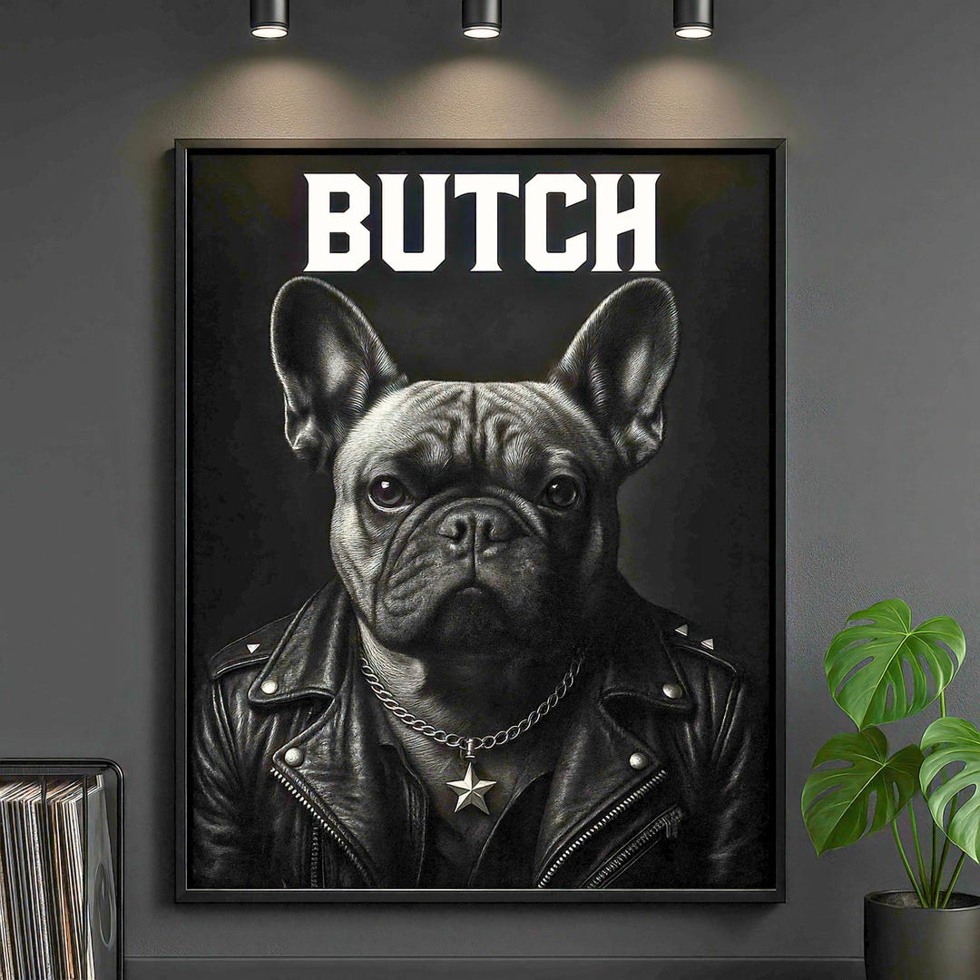 Custom Badass 80s Rockstar Pet Portrait From Photo – Turn Your Pet Into ...