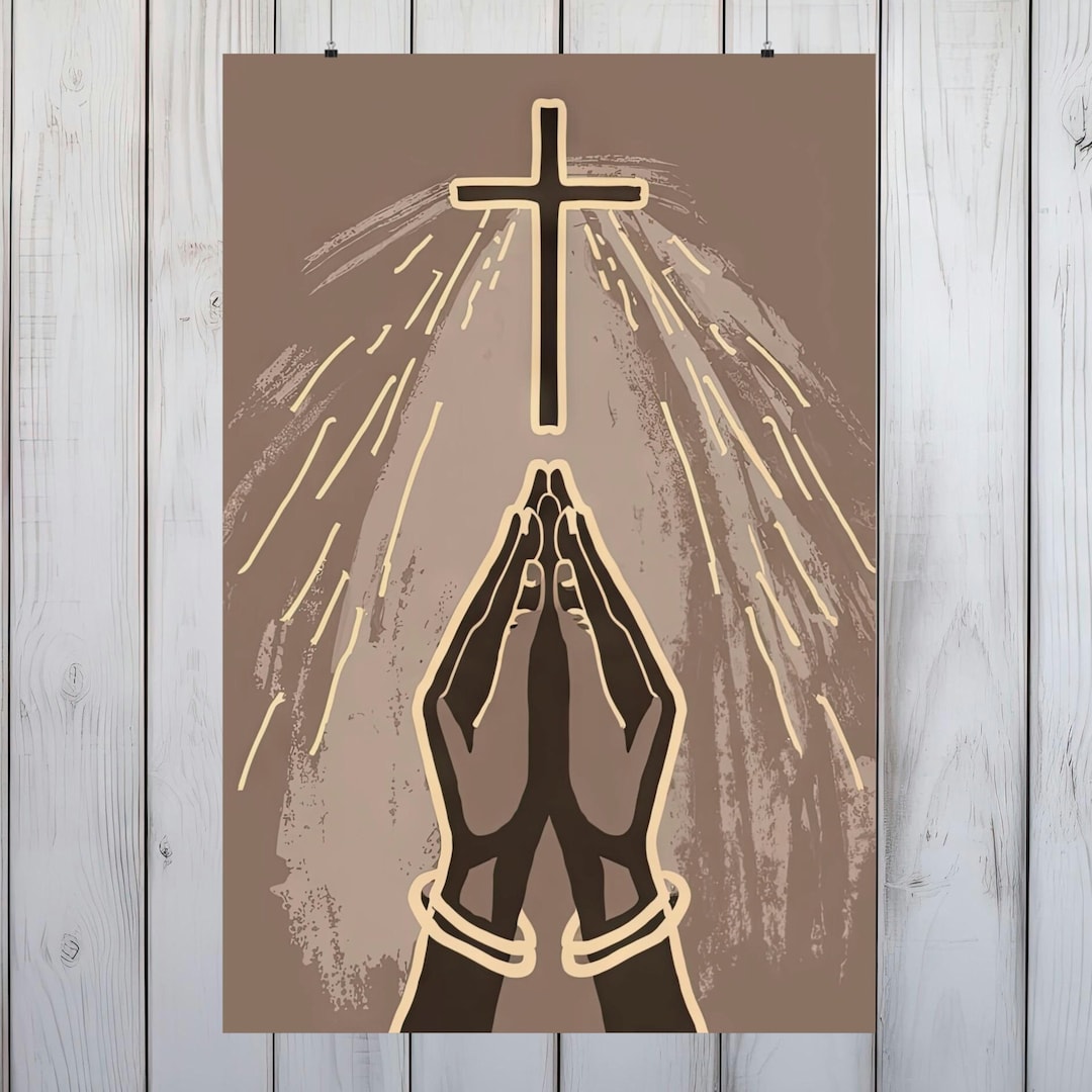 Christian Prayer Art Print Poster, Religious Spiritual Wall Decor ...