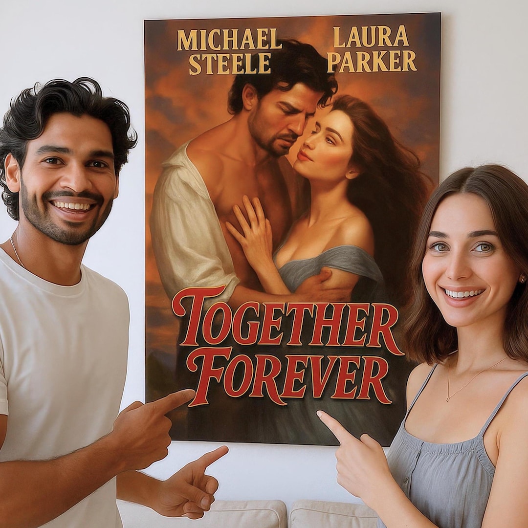 Custom Cheesy Romance Novel Cover Portraits From Photo – Star in Your ...