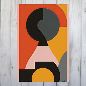 Stylish Modern Lithography Wall Poster, Abstract Colorful Design ...