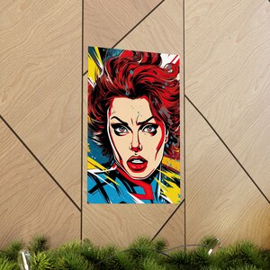 Bold Pop Art Female Comic Portraits - Epic Retro Comic Posters - Etsy