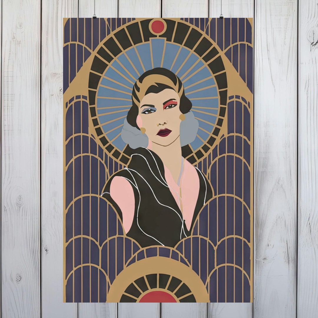 Sophisticated Art Deco Poster, 1920s Vintage Inspired Wall Art, Premium ...