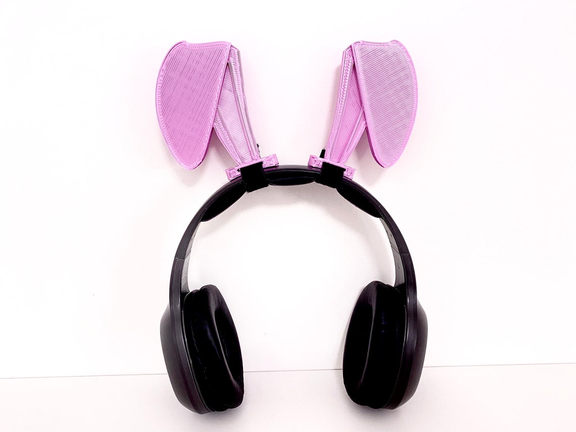 Rabbit Ears Headset Attachments & Cosplay Props. Twitch Streamer Gaming ...
