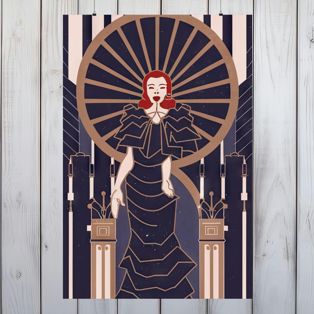 Vintage Elegance Art Deco Wall Poster, 1920s Inspired Print, Fine Art ...