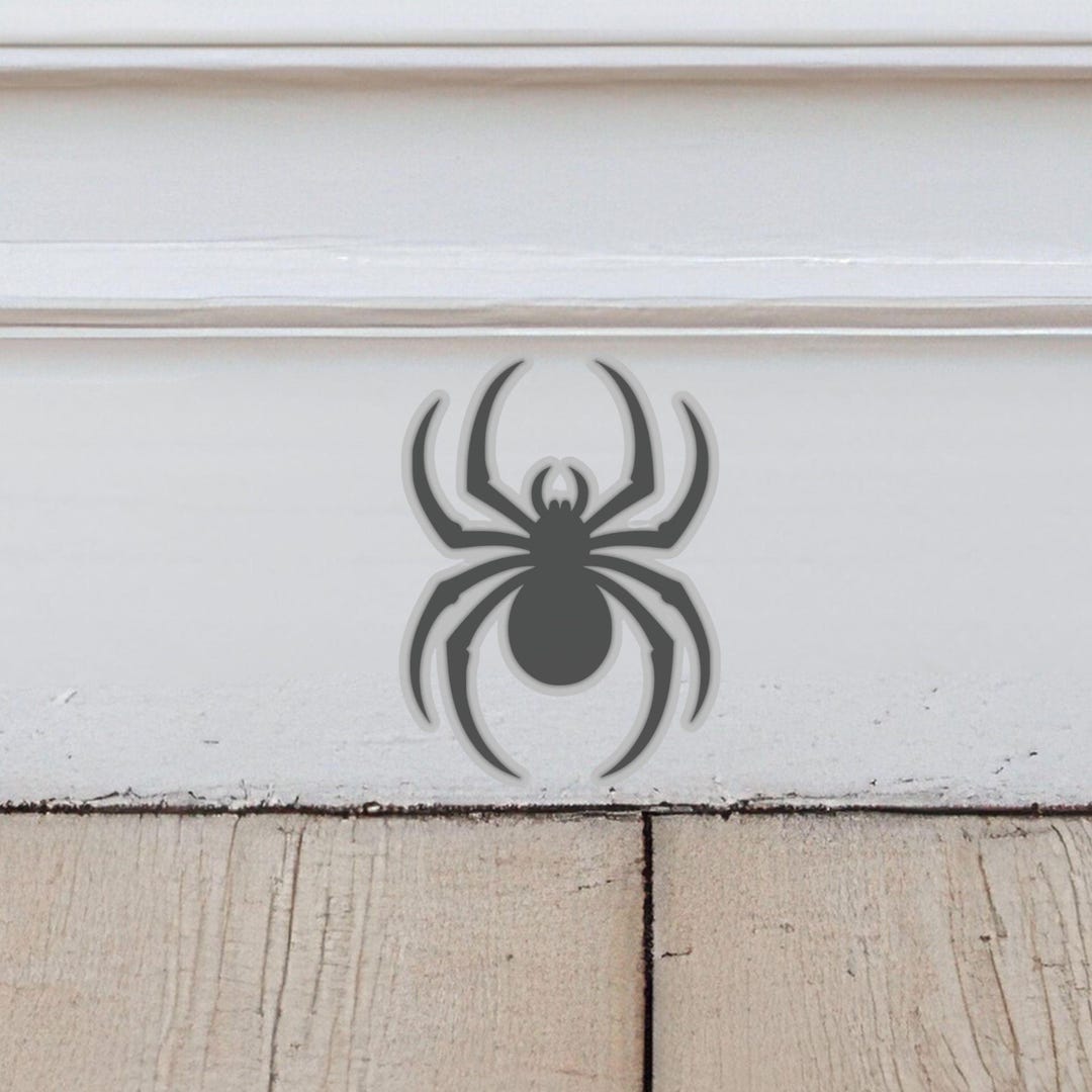 Creepy Spider Sticker - Scary Kiss-cut Decal - Perfect for Baseboard ...