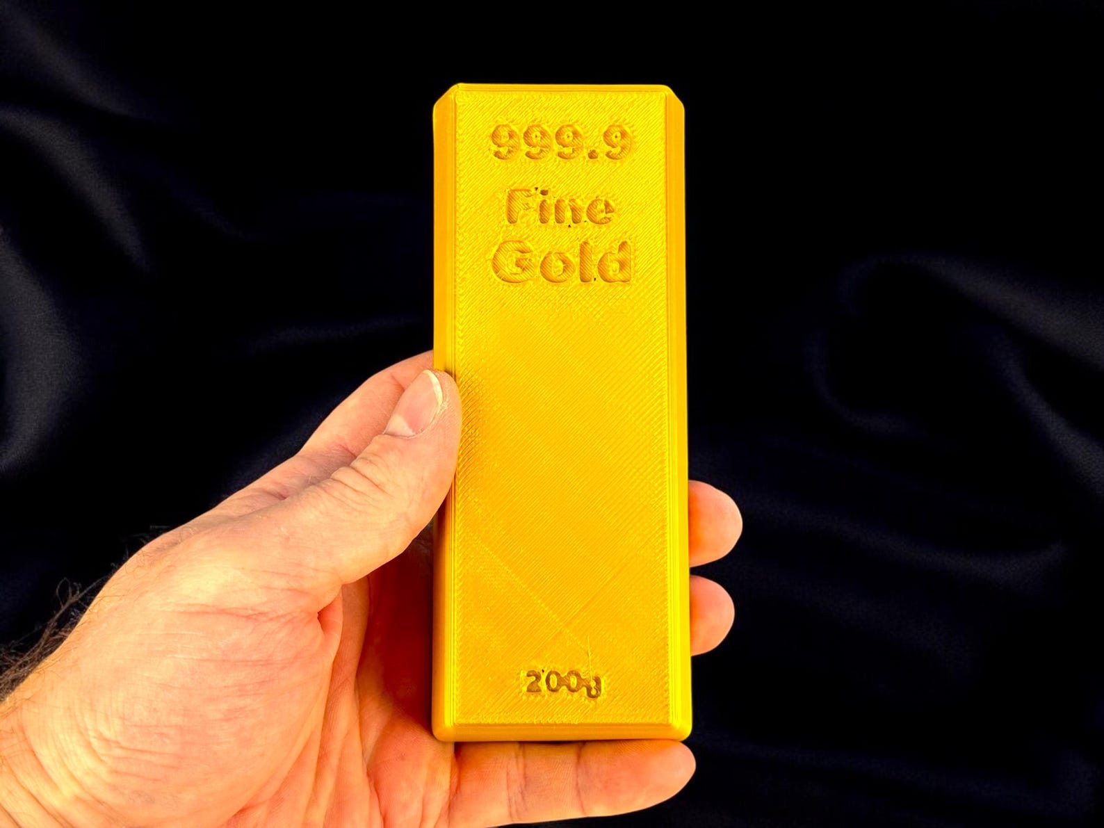 Realistic Gold Bar Replica - 3D Printed Fake Gold Décor Piece - Perfect ...