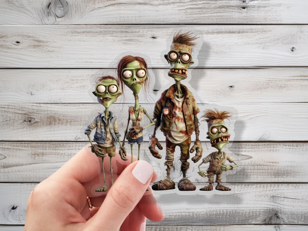 Zombie Family Car Decal - Hilarious Funny Undead Family Bumper Sticker ...