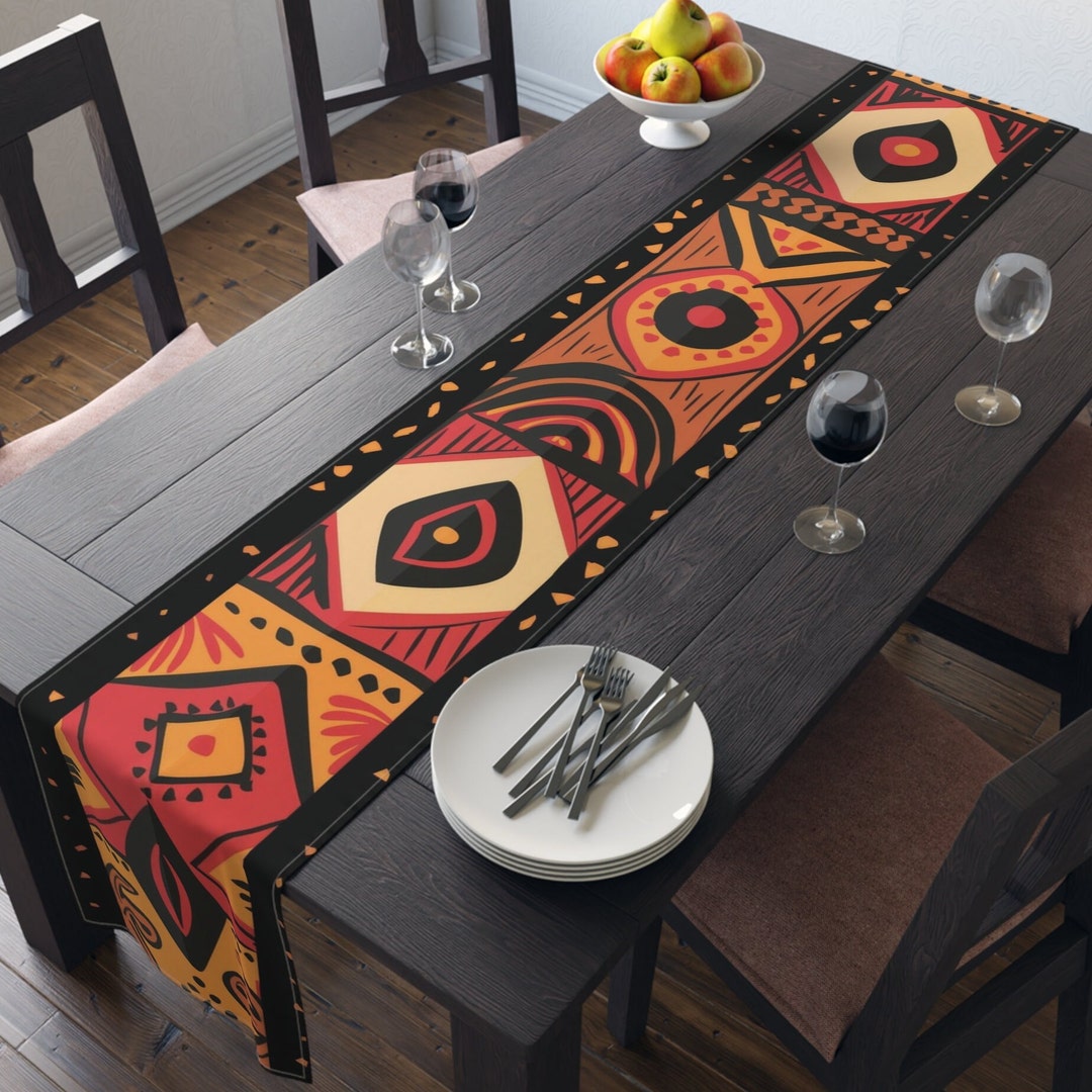 African Tribal Pattern Table Runner - Table Decor - Housewarming Gift ...