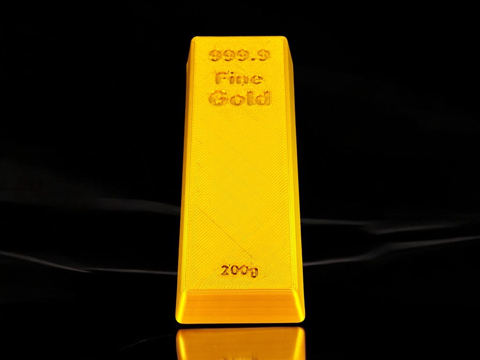 Realistic Gold Bar Replica - 3D Printed Fake Gold Décor Piece - Perfect ...