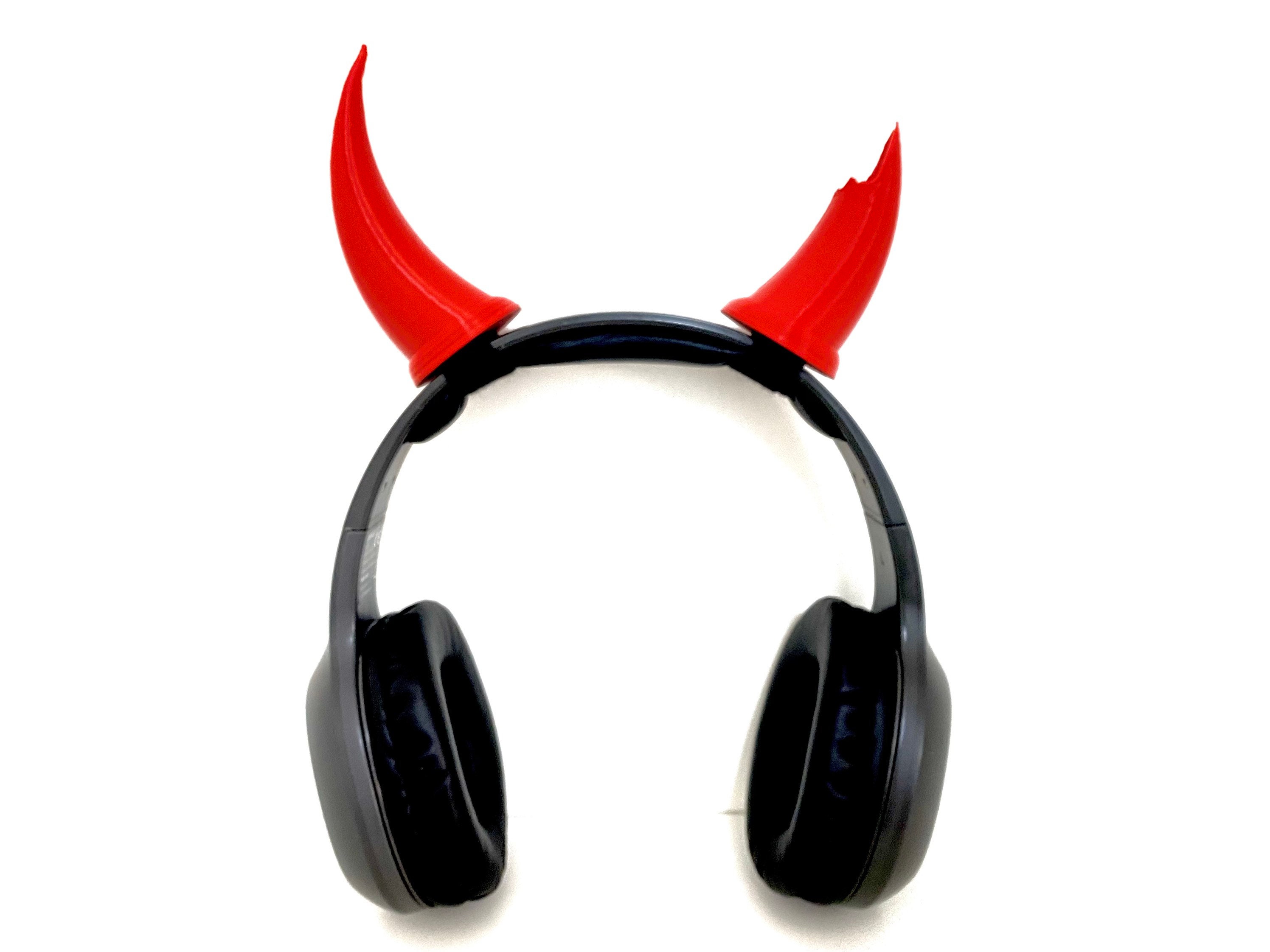 Broken Devil Horns for Headphones, Headset & Cosplay Props. Twitch ...