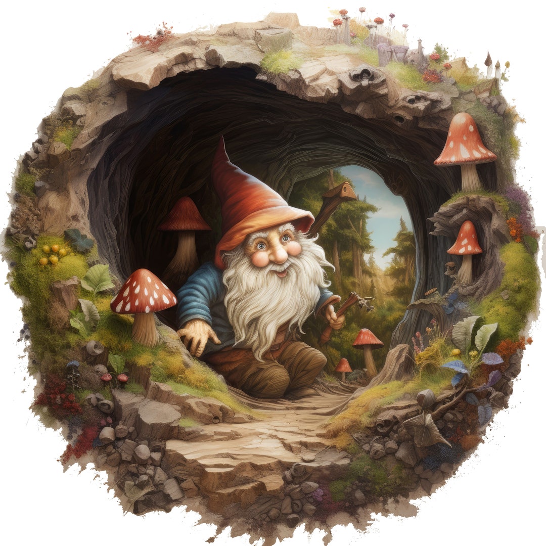 Whimsical Gnome World Wall Decal Sticker - Enchanting Wall Decor for ...