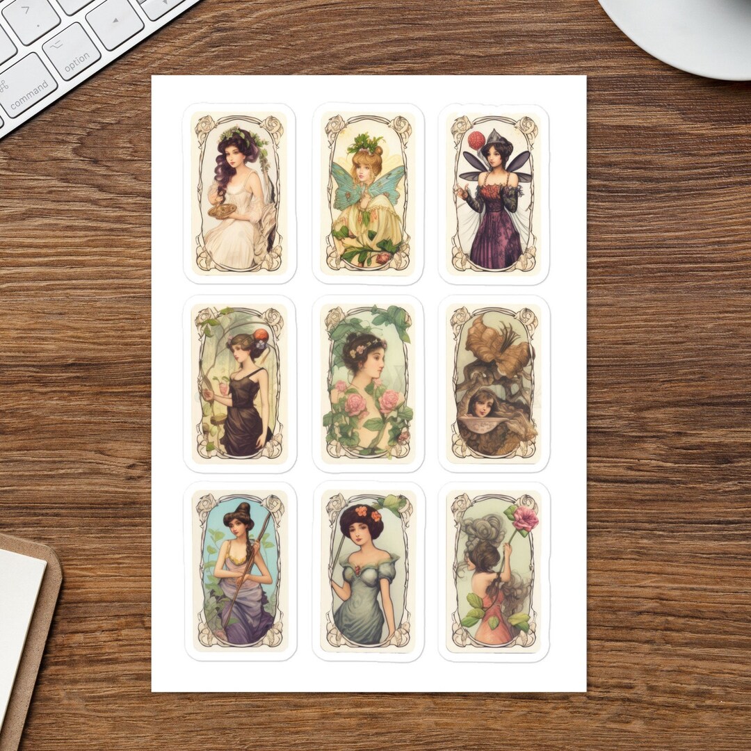 Enchanted Fairy Sticker Sheet 9 Magical Decals for Fantasy Lovers ...