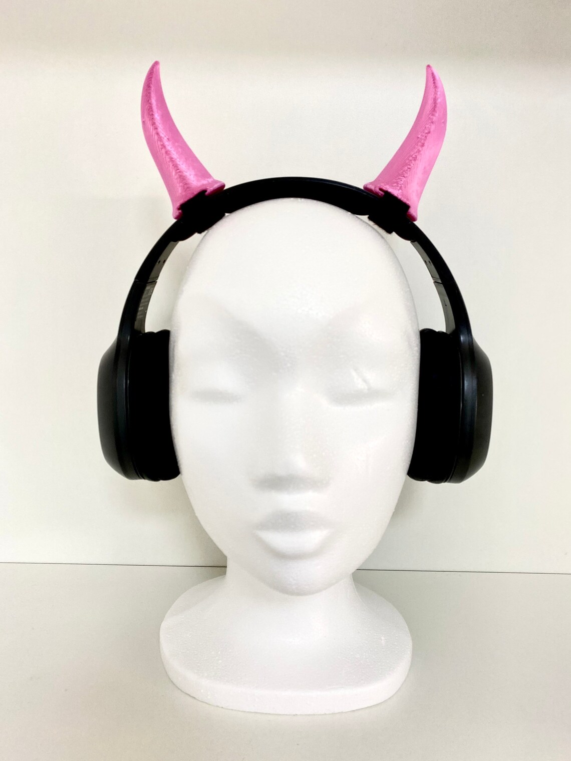 Pink Devil Horns for Headphones Headset & Cosplay Props. | Etsy
