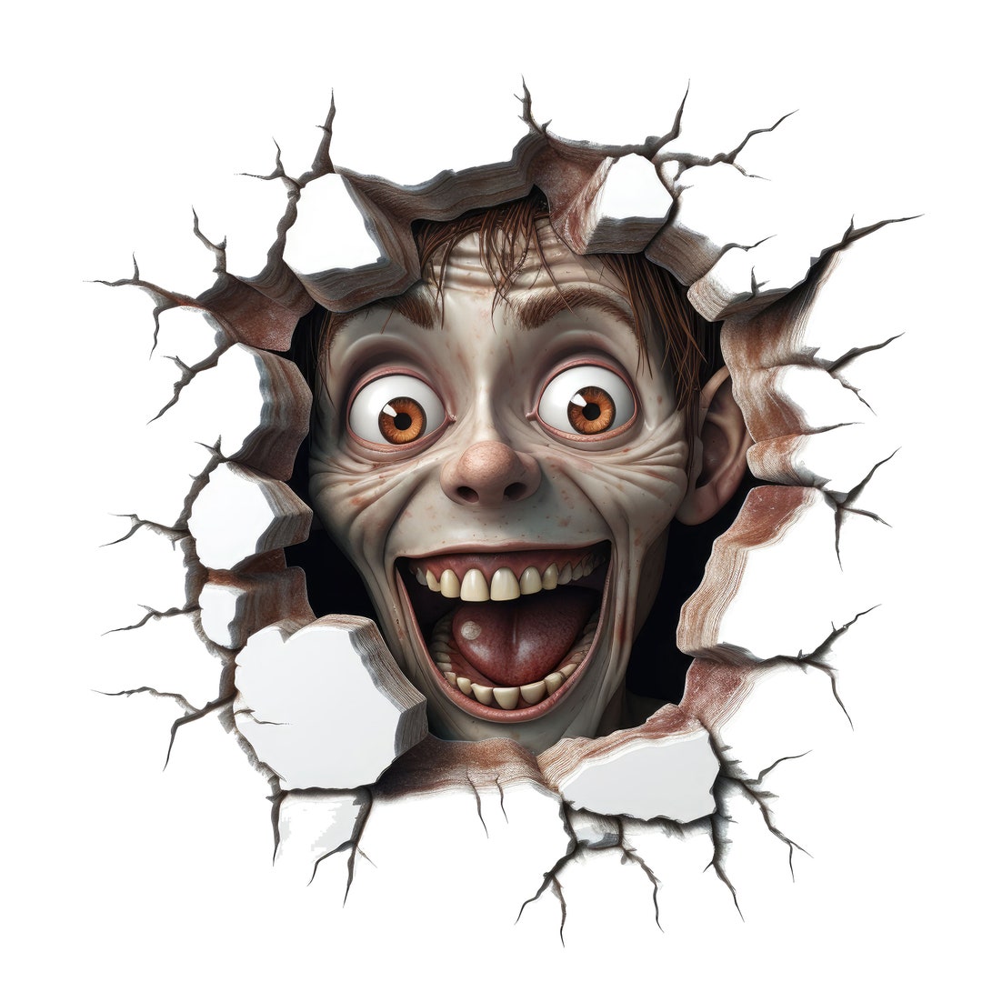 Creepy Zombie Wall Decal Sticker - Spooky Wall Decor for Horror ...