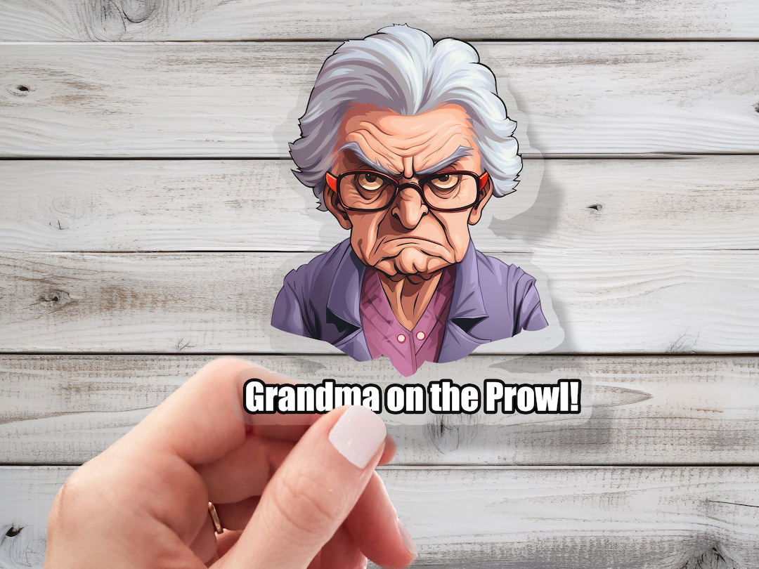 Grandma on the Prowl Humorous Watch Out Car Sticker Decal - Etsy