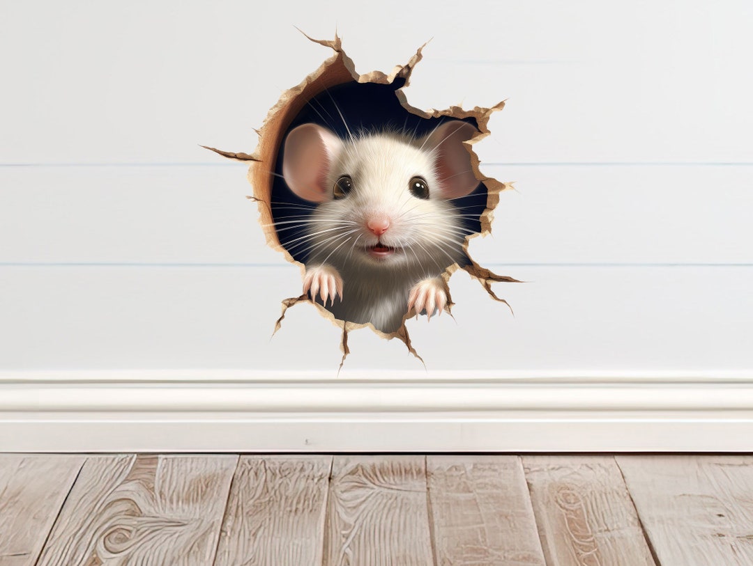 Mouse Sticker for Wall, Mouse Wall Decal, Mouse Vinyl Sticker, Nursery ...