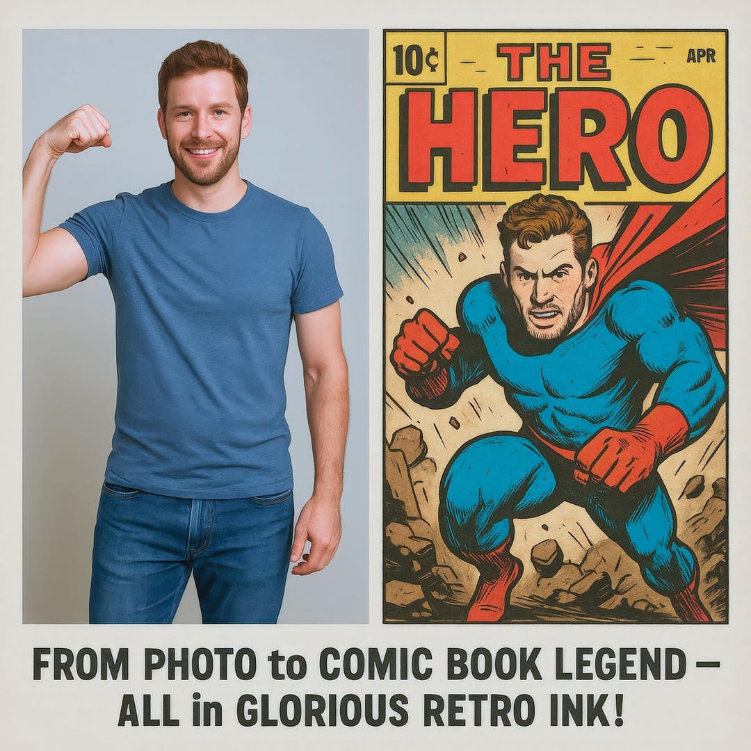 Personalized Retro Comic Book Cover - Custom Superhero Gift With ...