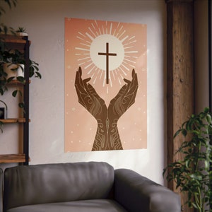 Sacred Christian Prayer Art, Religious Wall Poster, Inspirational Matte ...